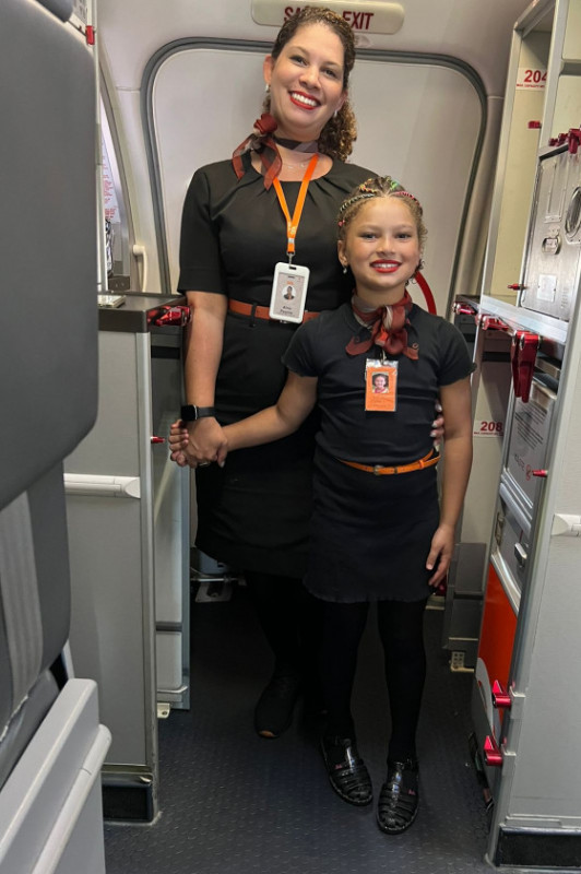 Um voo em clima de Natal e família